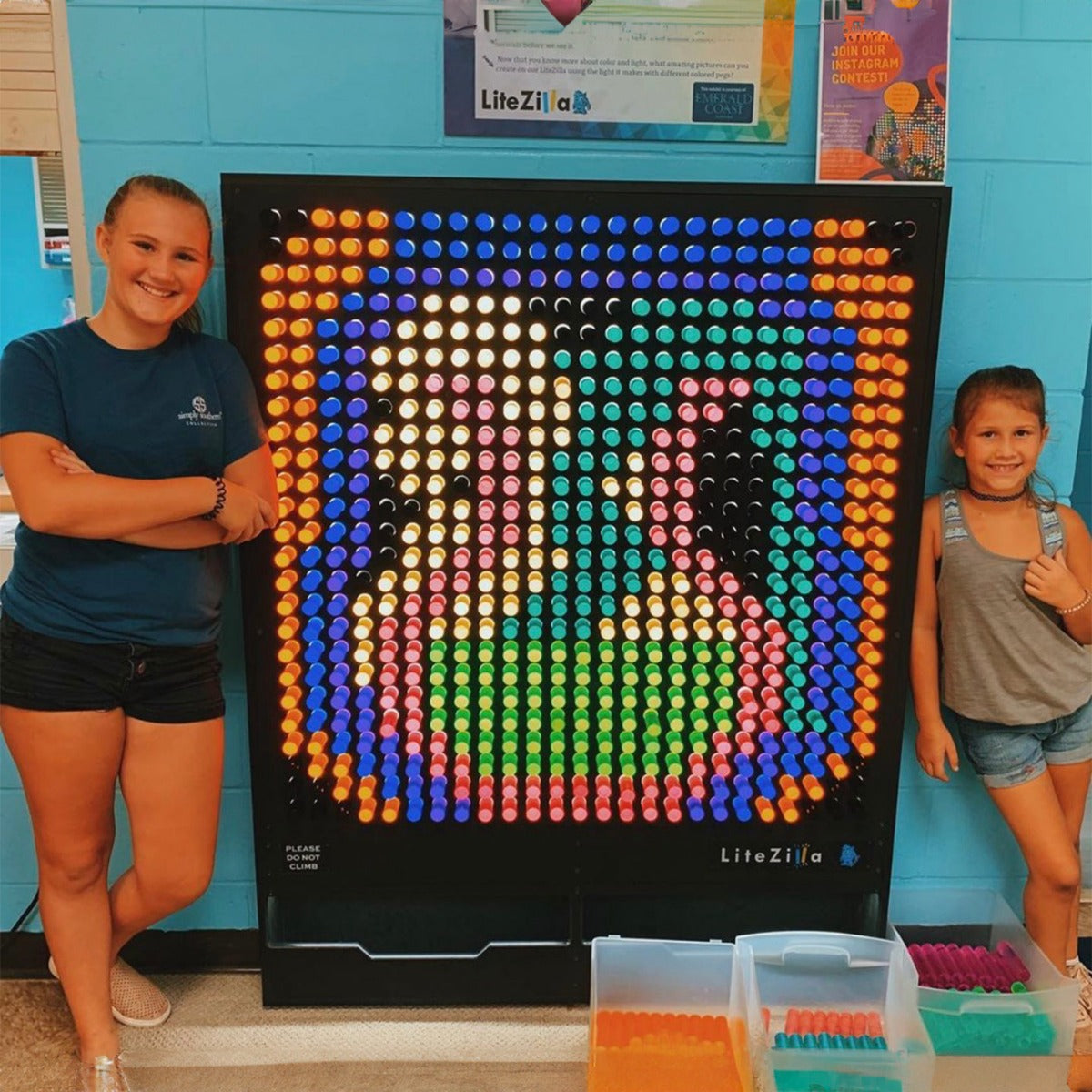 LiteZilla Giant Light Up Wall Peg Board | Fun & Function