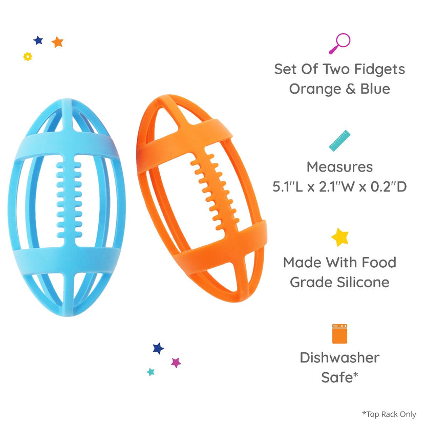 Grip It Football Chewy & Fidget - Set of 2 | Fun & Function