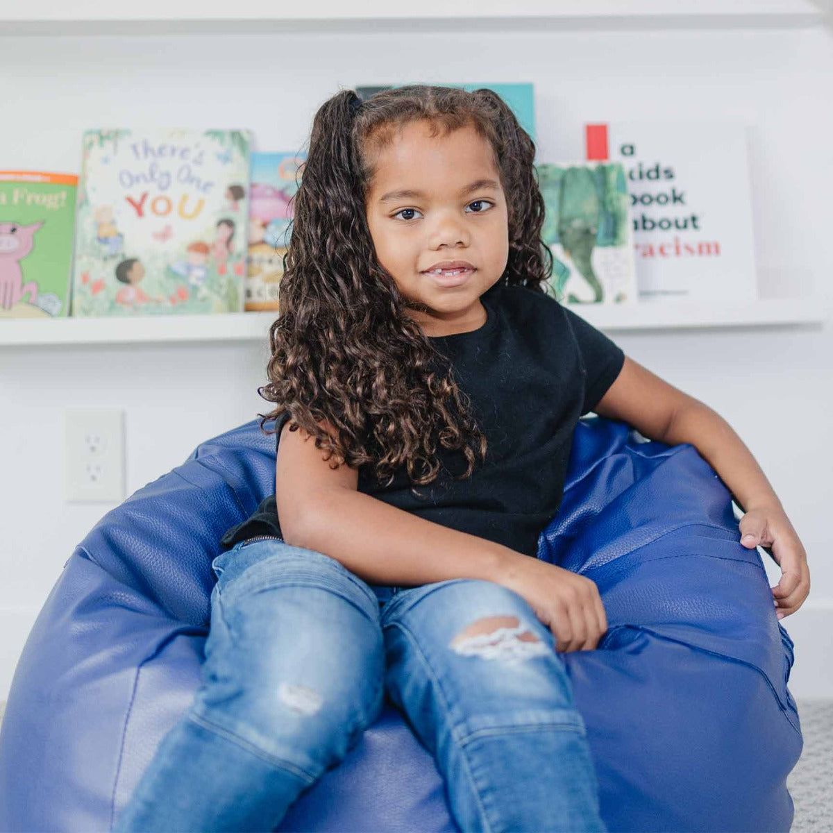 Sturdy Textured Small Bean Bag Chair | Fun & Function