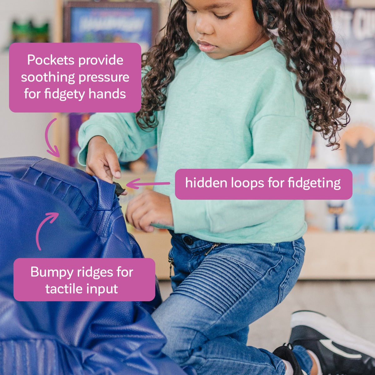 Sturdy Textured Small Bean Bag Chair | Fun & Function